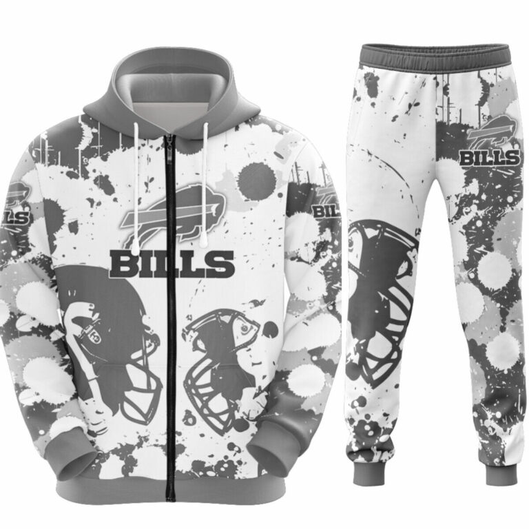 Buffalo Bills Tracksuit Outfits Men, graffity Hoodies Pants Jogging ...